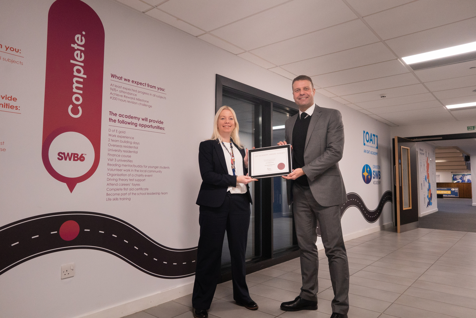 Ormiston SWB Academy - Highest achieving Sixth Form award!